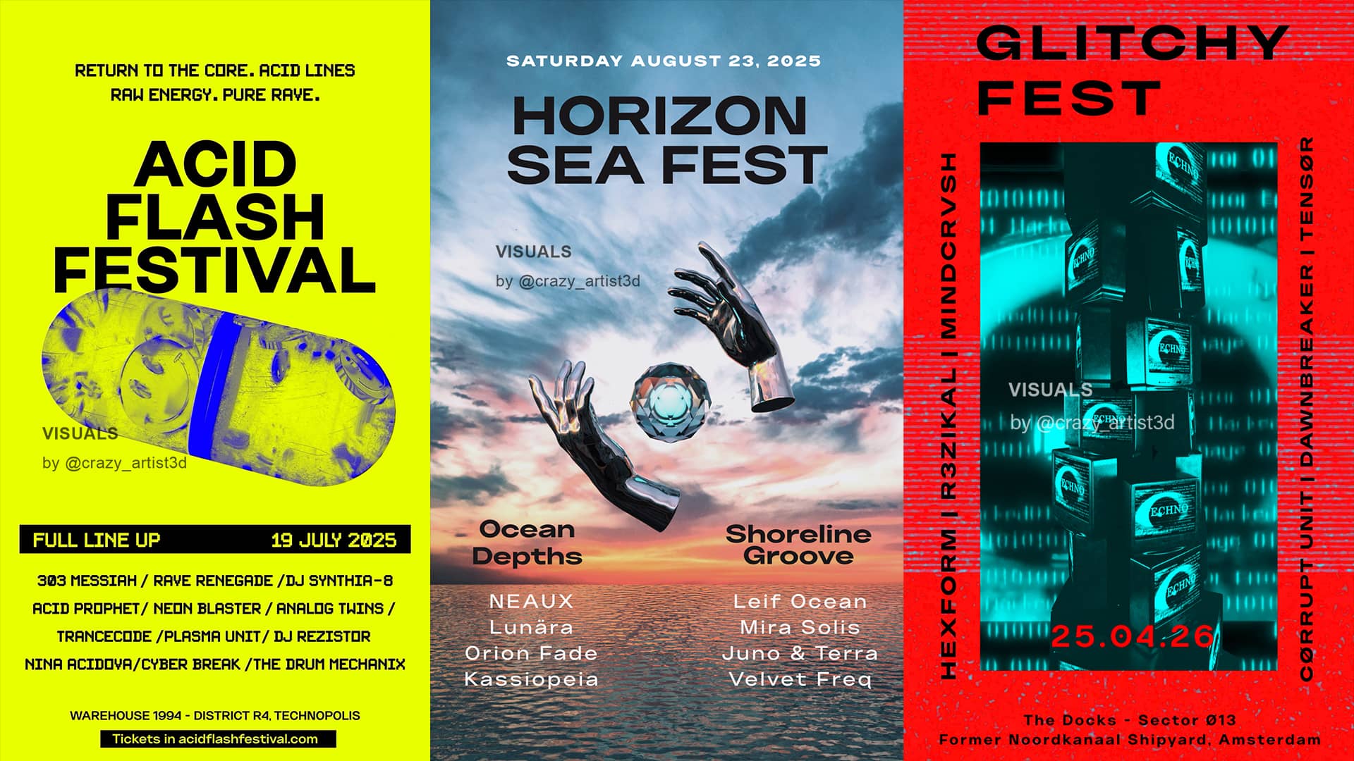 3D Flyer Design For Events - CrazyArtist3D